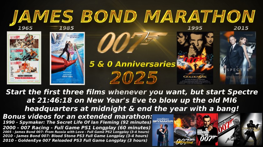 5 & 0 James Bond Marathon – Dale's Toys